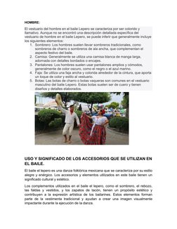 El Baile Lepero de Chiapas: Tradición y Significado | PDF | Bailes ...