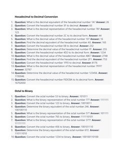Number System Conversion Exercises | PDF | Decimal | Computer Architecture