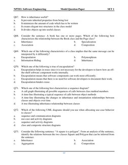 NPTEL Software Engineering Model Paper | PDF | Class (Computer ...