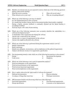 NPTEL Software Engineering Model Paper | PDF | Class (Computer ...