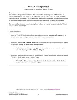 VB-MAPP Assessment Interpretation Guide | PDF | Individualized ...