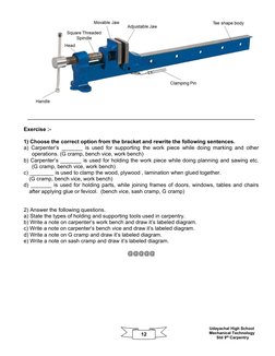 Carpentry Holding and Supporting Tools | PDF | Carpentry | Tools