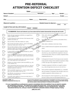Attention Deficit Disorder EVALUATION SCALE - Fourth Edition (ADDES-4 ...