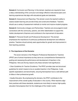 Overview of PPST's 7 Teaching Domains | PDF | Teachers | Learning