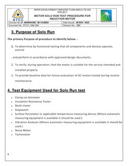Motor Solo Run Test Procedure | PDF | Electric Motor | Physical Sciences