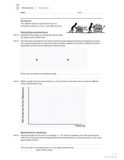 AP Physics1 Student Workbook SE Unit5 | PDF | Momentum | Force