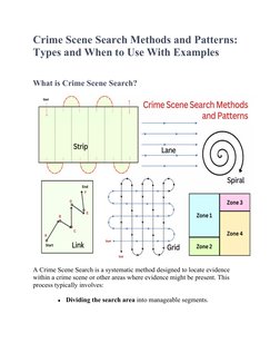 Crime Scene Search Methods Overview | PDF | Crime Scene | Forensic Science