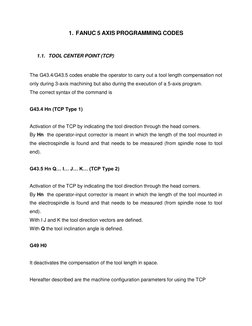 FANUC 5-Axis Programming Codes Guide | PDF | Cartesian Coordinate ...