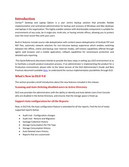 Veritas - DLO - 9.8 - Quick Reference Guide For DLO Installation and ...