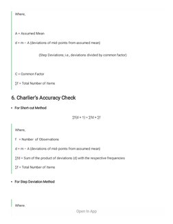 Statistics For Economics Formula Sheet. | PDF | Mean | Standard Deviation