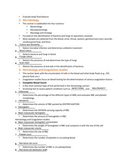Laboratory Sections and Common Tests | PDF | Coagulation | Antibody