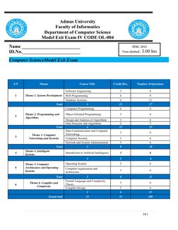 Computer Science Exit Exam Model 2015 | PDF | Class (Computer ...