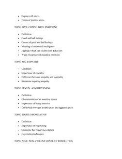 Introduction to Life Skills Education | PDF | Emotions | Empathy