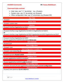 Huawei Switch CLI Command Guide | PDF | File Transfer Protocol | Networking Standards