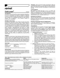 Culti-Loops Inserto | PDF | Growth Medium | Agar