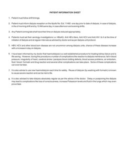 Dialysis Consent Form and Instructions | PDF