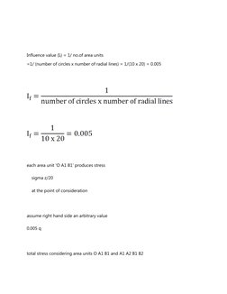 Newmark's Influence Chart Explained | PDF | Stress (Mechanics) | Area