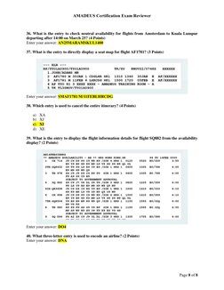 Amadeus Certification Exam Guide | PDF | Airlines | Aviation