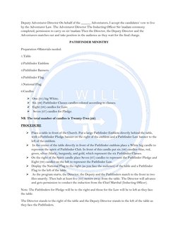 Pathfinder Induction Ceremony Guide | PDF | Seventh Day Adventist ...