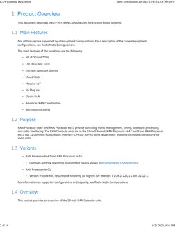 Ericsson RAN Processor 6651 Overview | PDF | Computing | Information ...