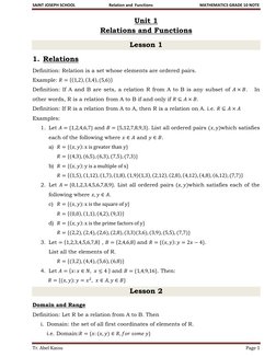 Grade 10 Maths: Relations & Functions | PDF | Function (Mathematics) | Inequality (Mathematics)