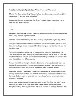 Chapter 20: Jonas's Dilemma | PDF | The Giver