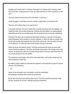 Chapter 20: Jonas's Dilemma | PDF | The Giver
