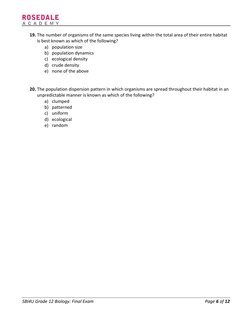 Grade 12 Biology Final Exam Guide | PDF | Dna | Mitochondrion