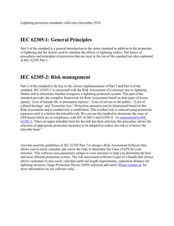 IEC 62305 & 62561 Lightning Protection Standards | PDF | International ...