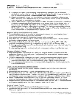 ICU Admission and Discharge Criteria | PDF | Intensive Care Medicine ...