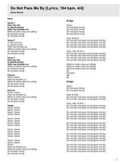 Do Not Pass Me By - Lyrics | PDF | Song Structure | Elements Of Music