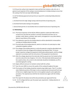 Holiday Testing Procedure for Coatings | PDF | Coating | Nondestructive ...