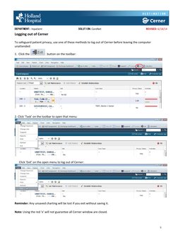 Cerner Training Manual for Inpatient RNs | PDF | Login | Patient