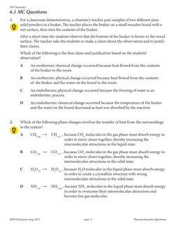 AP Chemistry Unit 6: Thermochemistry Review | PDF | Heat | Properties ...
