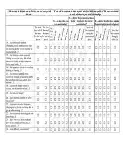 MEDI-Q Menstrual Distress Questionnaire | PDF | Menstruation | Vagina
