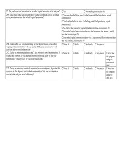 MEDI-Q Menstrual Distress Questionnaire | PDF | Menstruation | Vagina