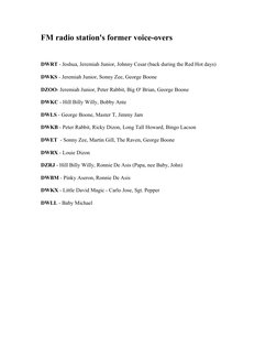 Tagalog Radio Station Name Ideas | PDF | Metro Manila | Telecommunications