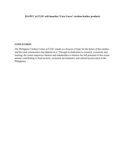 Philippine Carabao Center at CLSU Overview | PDF