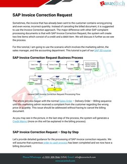 SAP Invoice Correction Request Guide | PDF | Invoice | Receipt