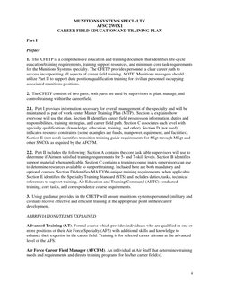 CFETP for Munitions Systems AFSC 2W0X1 | PDF | Ammunition | Science