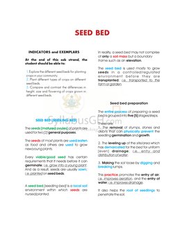 Types of Seed Beds in Agriculture | PDF | Seed | Soil