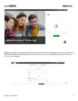 NeoPAT User Manual for VIT Students | PDF | User (Computing) | Login