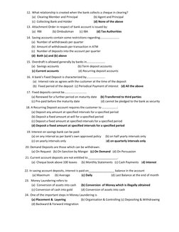 DRA Exam Questions and Answers Guide | PDF | Cheque | Banks
