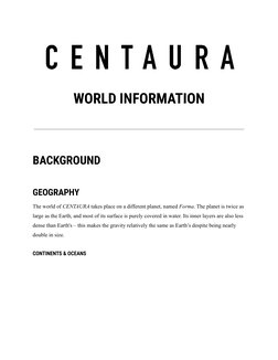 Centaura: Geography and Lore Overview | PDF | Human Skin Color | Battleship