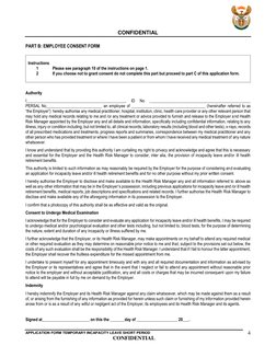 Temporary Incapacity Leave Application Form | PDF | Informed Consent ...