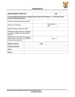 Temporary Incapacity Leave Application Form | PDF | Informed Consent ...
