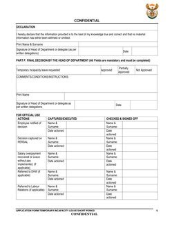 Temporary Incapacity Leave Application Form | PDF | Informed Consent ...