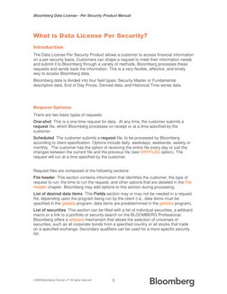 Bloomberg Per Security Manual | PDF | Bloomberg L.P. | File Transfer ...