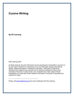 k5 Learning Cursive Writing Workbook | PDF | Wisdom | Bookcase