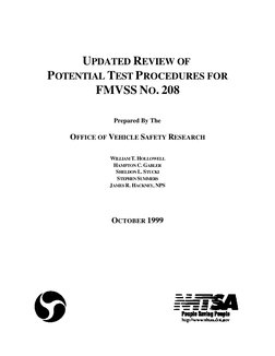 Review of FMVSS No. 208 Test Procedures | PDF | National Highway ...